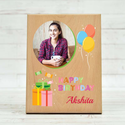 Personalized Wooden Photo Frame for Birthday: Gift/Send Home and Living ...