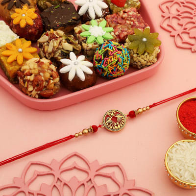 Buy/Send Premium Gourmet Sweets And Rakhi Hamper Online | IGP | JVS1182681