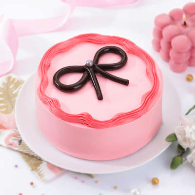 Buy/Send Pretty In Pink Bow-Themed Cake (1 kg) Online | IGP | JVS1403834