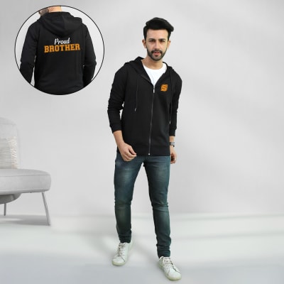 Buy/Send Proud Brother Personalized Hoodie - Black Online | IGP ...