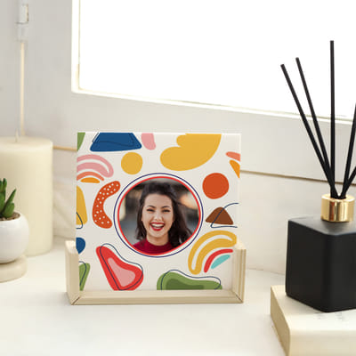 Quirky Personalized Sandwich Photo Frame with Wooden Base: Gift/Send ...