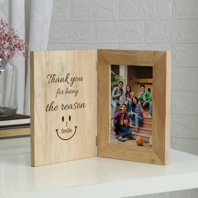 Reason To Smile Personalized Wooden Photo Frame: Gift/Send Friendship ...