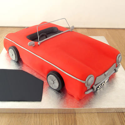Buy/Send Red Cadillac Birthday Fondant Cake (3 Kg) Online | IGP | HD1122877