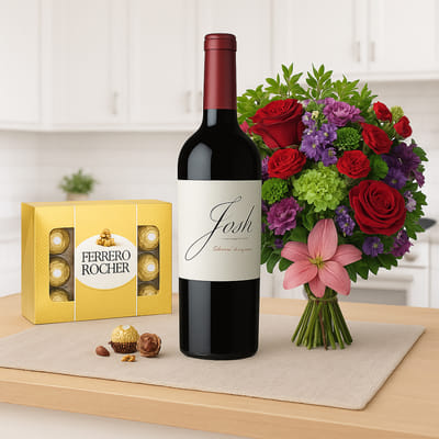 Buy/Send Red Wine Combo Online | IGP | JVS1277349