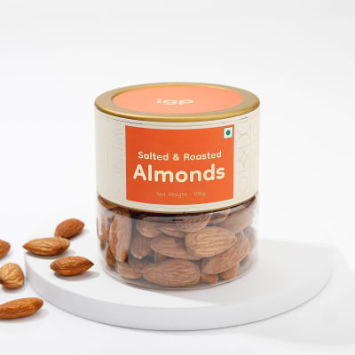Roasted Salted Almond Jar: Gift/Send Addons Gifts Online JVS1301604 ...