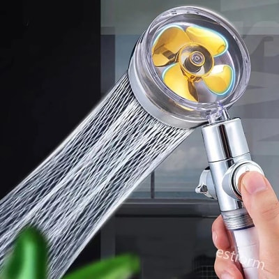 Buy/Send Rotating Pressurized Turbo Shower Head - Assorted - Single ...