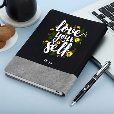 Buy/Send Self-Love Personalized Diary with Pen Online | IGP | JVS1197313