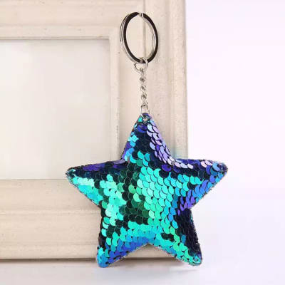 Buy/Send Sequin Keychain Holographic Blue Star Online | IGP | JVS1267240