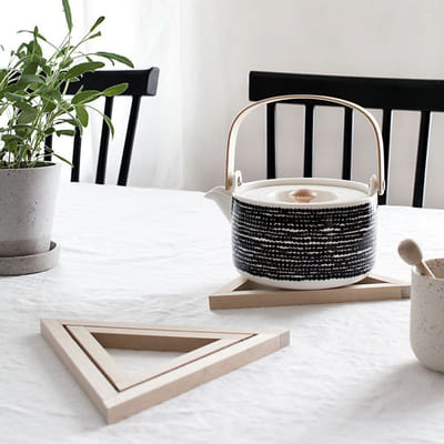 Buy/Send Serving Trivet Tray Stand - Wooden Triangle - Set Of 2 Online ...