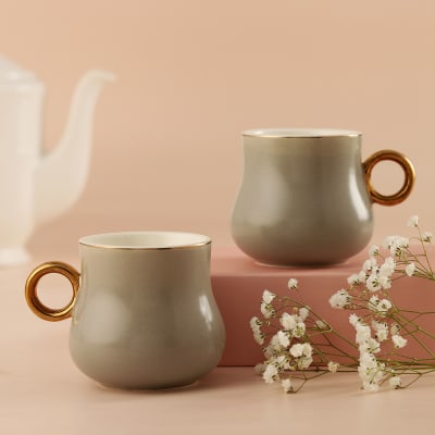 Buy/Send Set of 2 Grey Tea Cups Online | IGP | JVS1201049