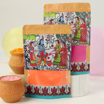 Buy/Send Set of 2 Gulal pouch Online | IGP | JVS1203886