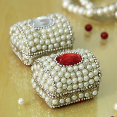 Set of 2 Pearl Boxes: Gift/Send Fresh Gifts Online J11053068 |IGP.com