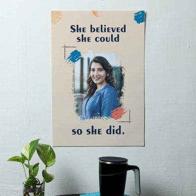 She Believed Personalized A3 Poster: Gift/Send Personalized Gifts Gifts ...
