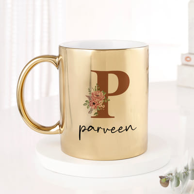 Buy/Send Signature Style - Personalized Metallic Mug - Gold Online ...