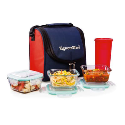 Buy/Send Signoraware Glass Lunch Box Set with Bag Online | IGP | JVS1181721