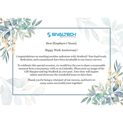 Buy/Send SIVALTECH Anniversary Greeting Card Online | IGP | JVS1300183