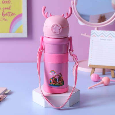 Buy/Send Stainless Steel Kids Sipper Bottle With Neck Belt - Assorted ...