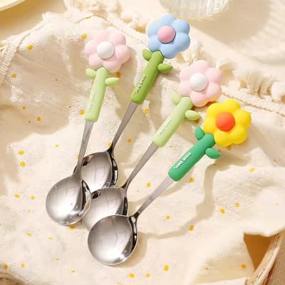 Buy/Send Stainless Steel Spoon - Daisy - Assorted - Single Piece Online ...