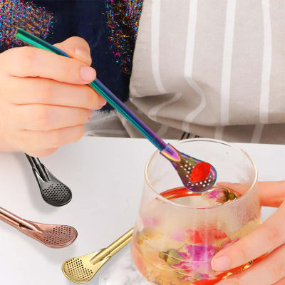 Buy/Send Stainless Steel Straw Filter Spoon - Assorted - Set Of 4 ...