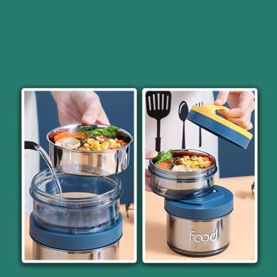 Buy/Send Steel Lunch Box 2 Tiered Single Piece Online | IGP | JVS1216559