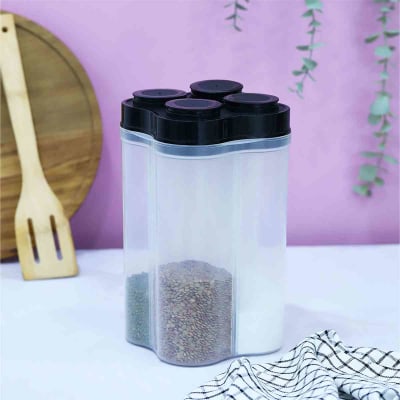 Buy/Send Storage Tank 4 Compartments Transparent - Assorted - Single ...