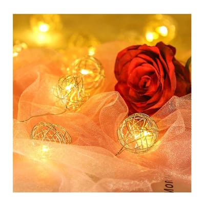 Buy/Send String Light Golden Wire Ball 1.2m Online | IGP | JVS1259421