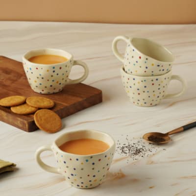Buy/Send Tea Cups Bohemic Colorful Polka Set Of 4 Online | IGP | JVS1232832