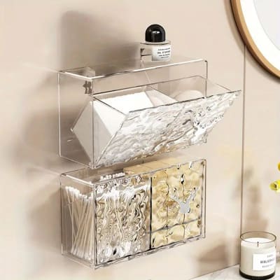 Buy/Send Textured Wall-Mount Bathroom Storage Box - Assorted - Single ...