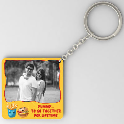 Buy/Send Together For Lifetime Personalized Square Key Chain Online ...