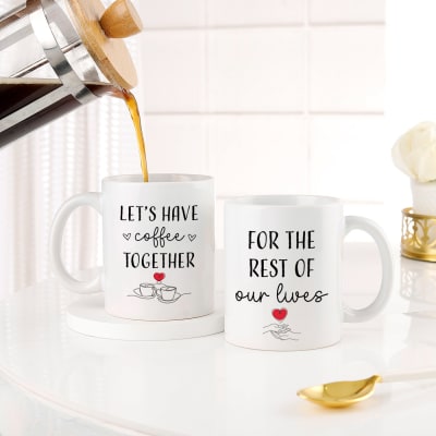 Send Together Forever Personalized Couple Mugs - Set Of 2 Online, Same ...