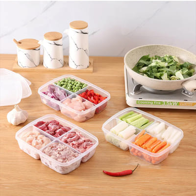 Buy/Send Transparent Four Grid Storage Box Assorted Single Piece Online ...