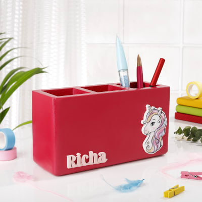 Buy/Send Unicorn Love Personalized Multipurpose Wooden Organizer Online ...