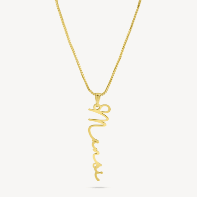 Buy/Send Unique Personalized Vertical Signature Pendant Necklace Online ...