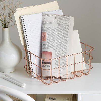 Buy/Send Wire Basket Storage Rose Gold Online | IGP | JVS1253354