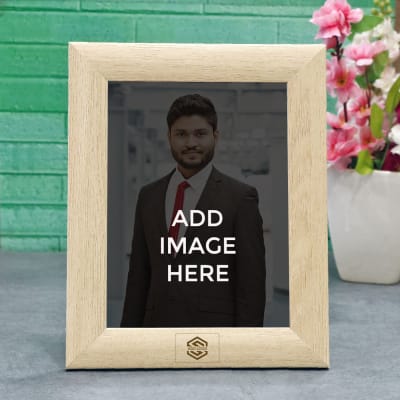 Buy/Send Wooden Photo Frame Customized with Logo Online | IGP | M11120219