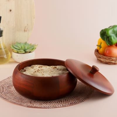 Buy/Send Wooden Roti Box with Lid Online | IGP | JVS1191986