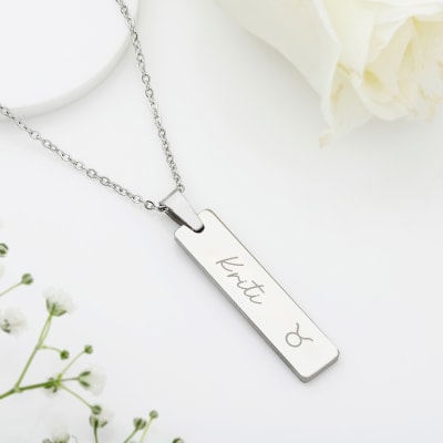 Buy/Send Zodiac Glow - Personalized Pendant Link Chain - Taurus Online ...