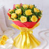 Order Beautiful Yellow Roses Arrangement in Ribbon Bouquet Online at ...