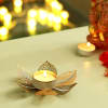 Floral Shaped Designer Metal Tea Light Holder: Gift/Send Christmas ...