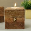 Personalized Handcrafted Wooden Block Candle Stands: Gift/Send Home and ...