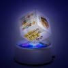 Personalized Rotating LED Crystal Cube for Grandparents: Gift/Send Home ...