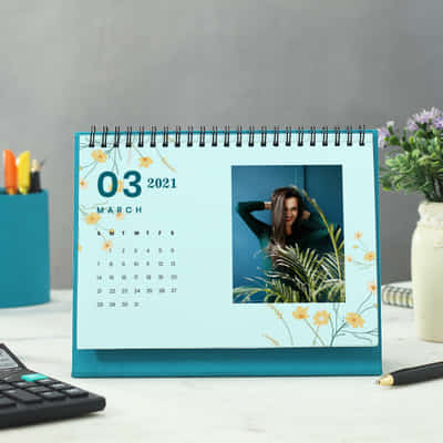 Turquoise Blue 2021 Desk Calendar: Gift/Send Home and Living Gifts ...